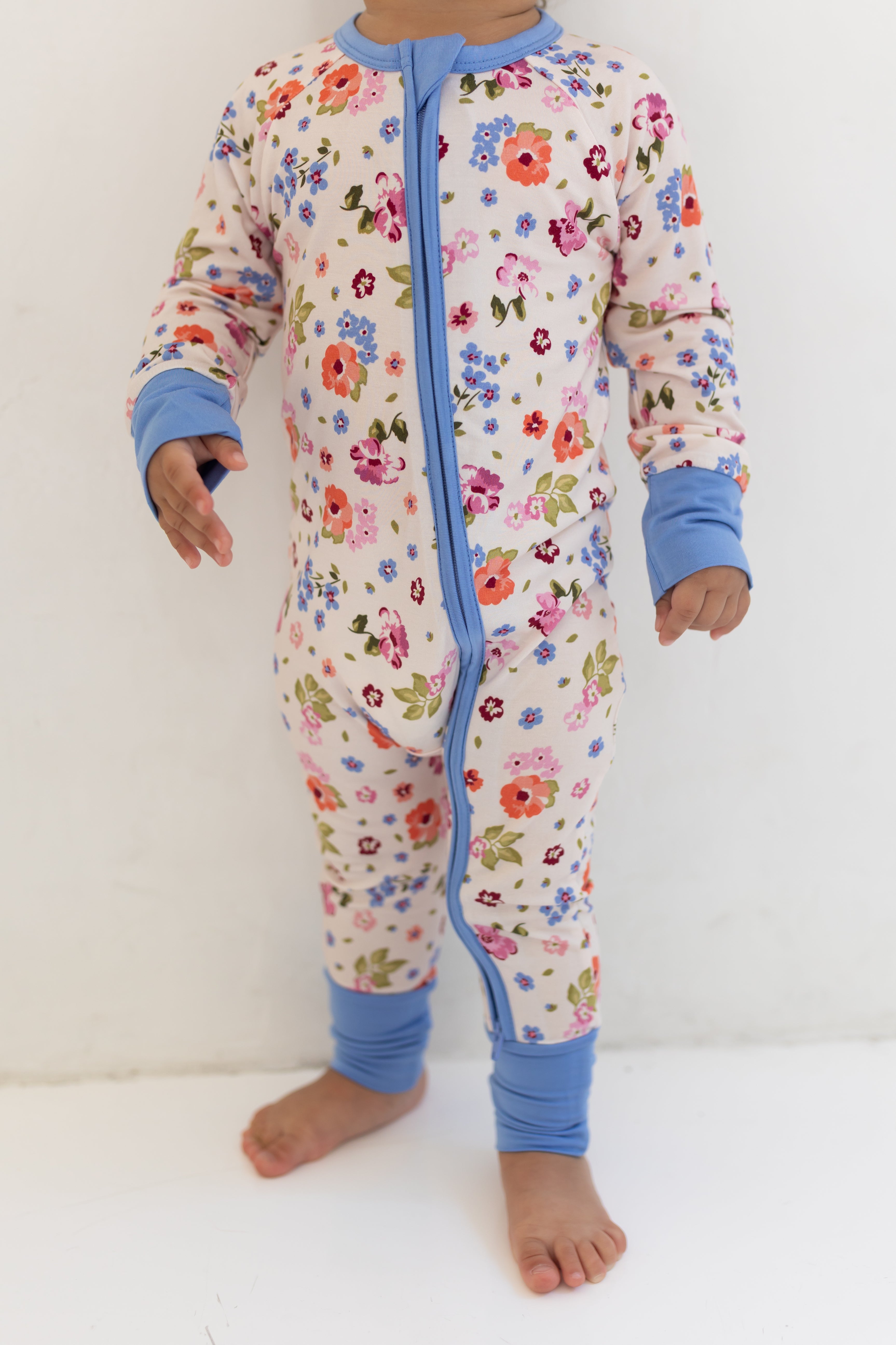 Clara Floral Zipper Romper – In My Jammers