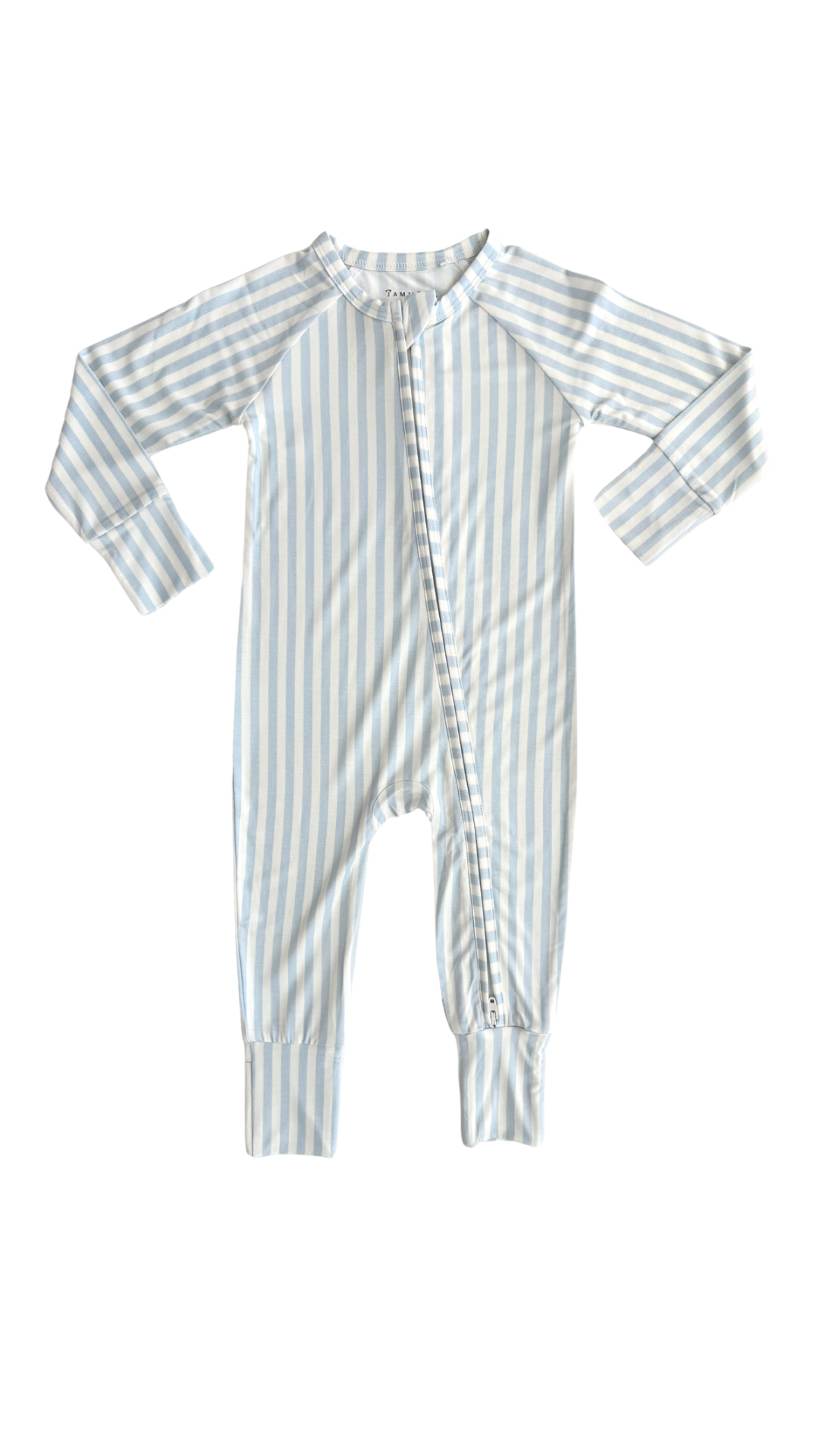 Blue Stripe Zipper Romper – In My Jammers