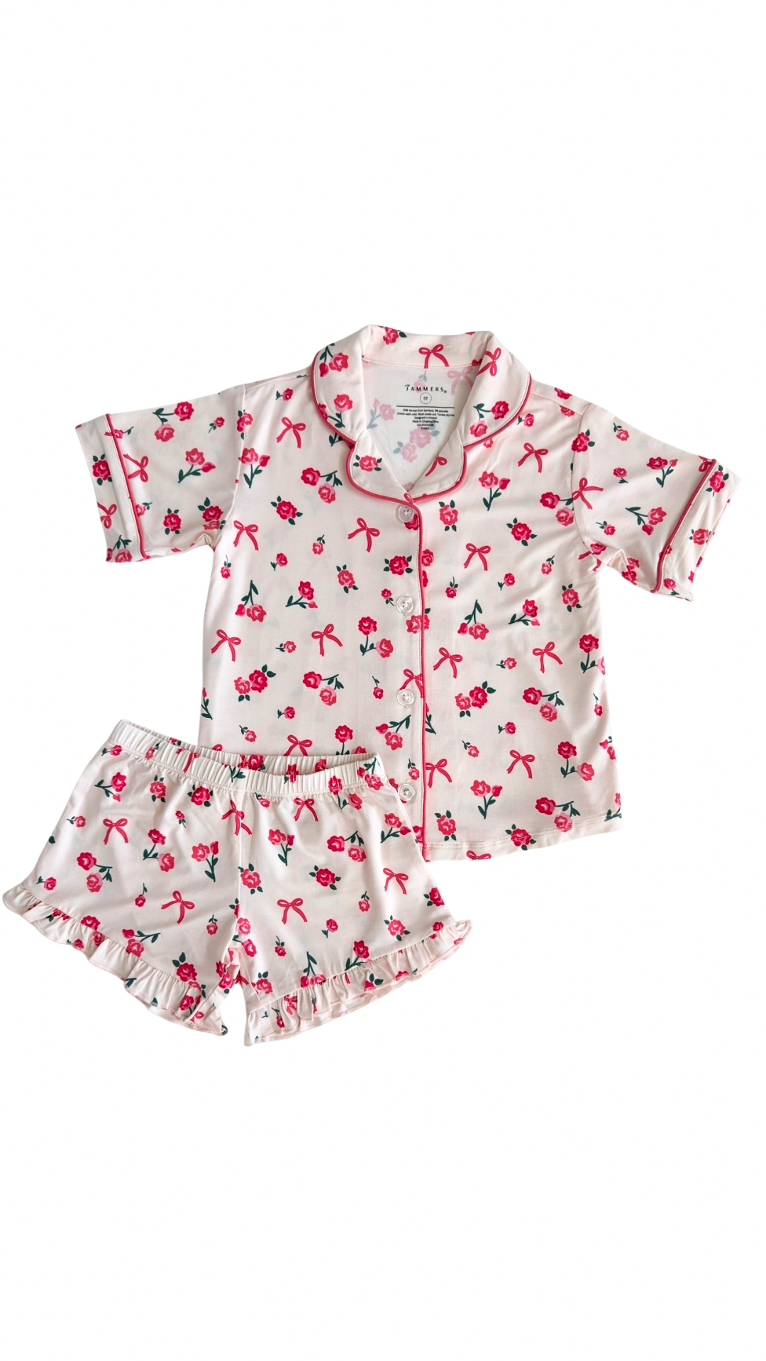 Pink Isabelle Kids Button Up Short Set – In My Jammers